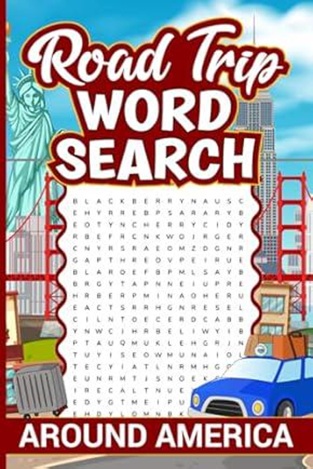 Road Trip Word Search Book: Word Search With Easy to Read Print [6x9 ...
