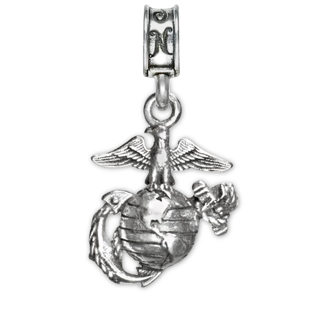 Marine Corps Eagle Globe Anchor Charm: Sterling Silver Jewelry - Etsy