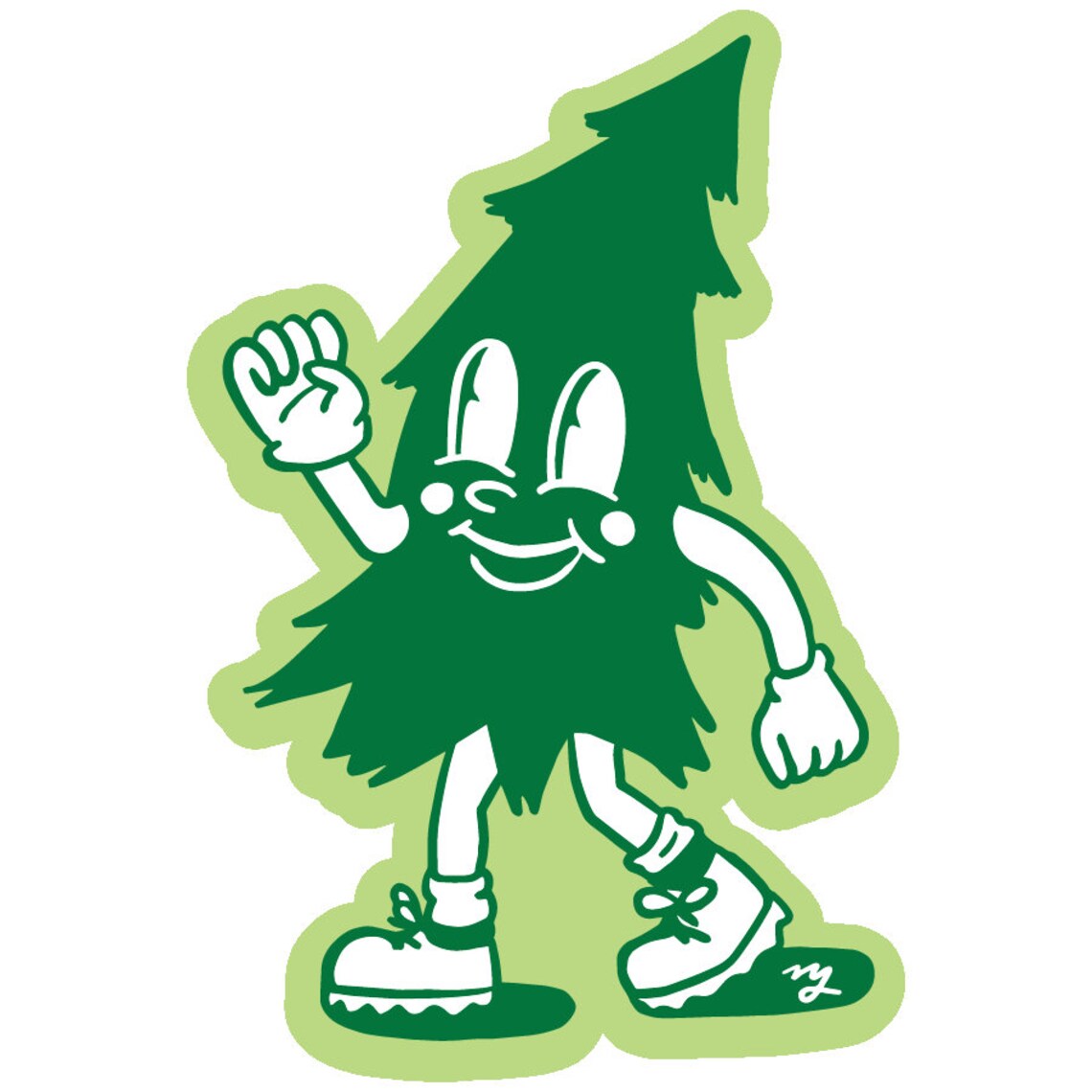 Happy Tree Forest Friends 3 X 3 Sticker | Etsy