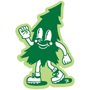 Happy Tree Forest Friends 3" X 3" Sticker - Etsy