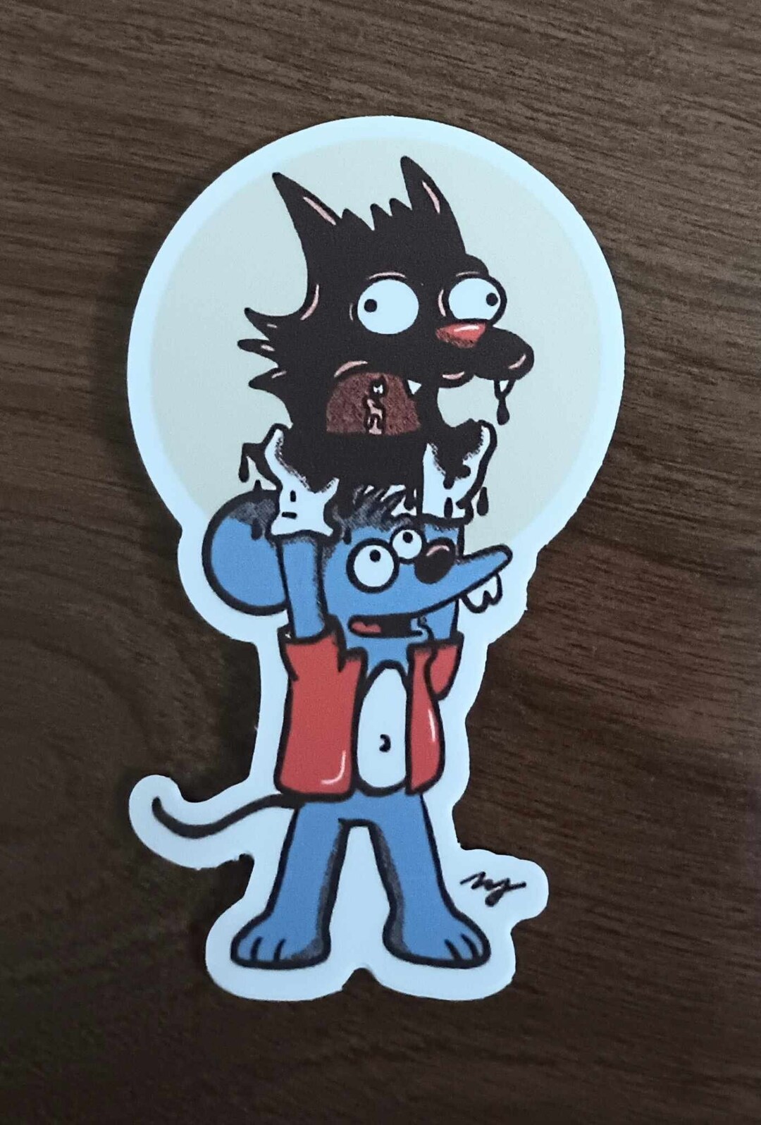 Itchy & Scratchy Moonlight 3" X 3" Sticker - Etsy