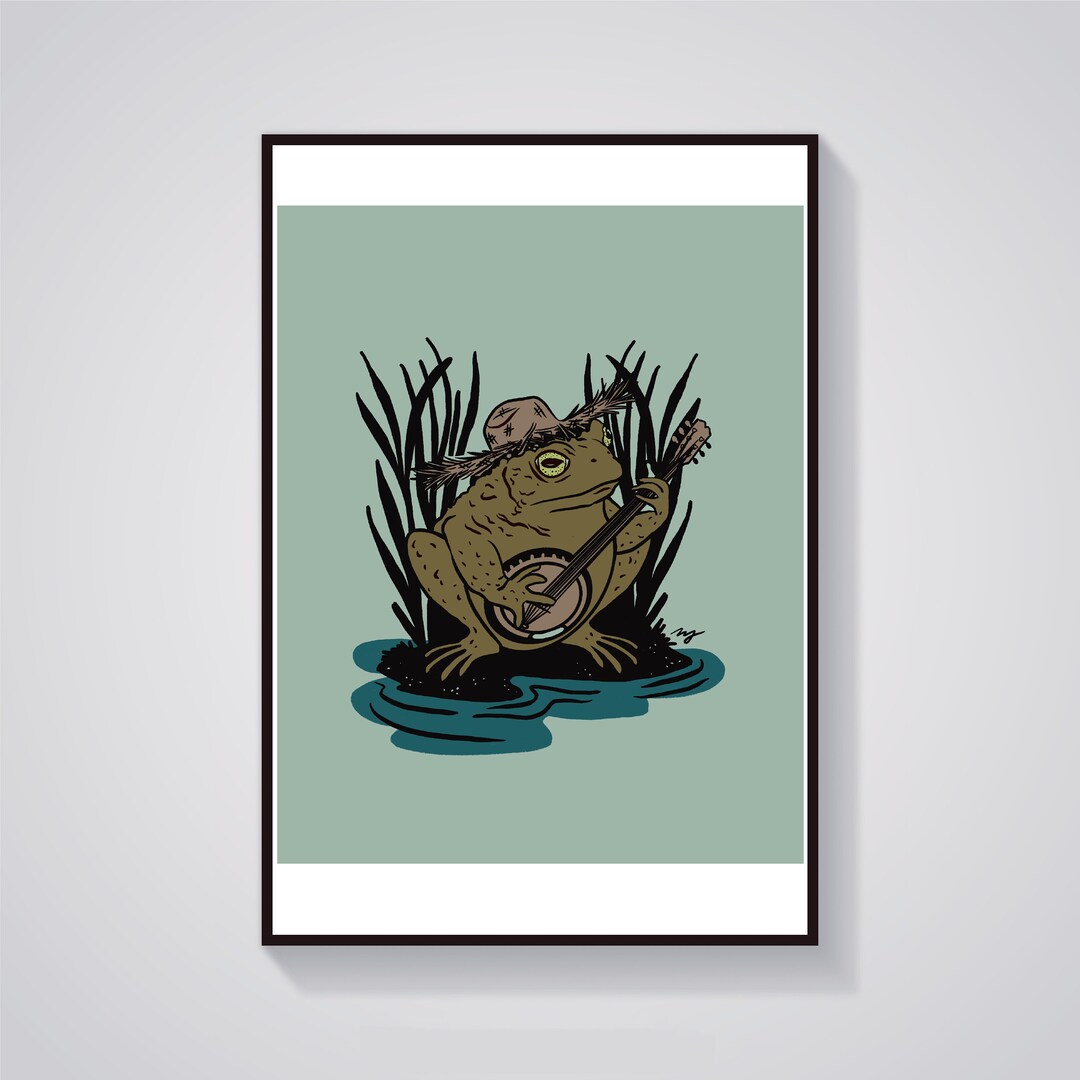 Toad With His Banjo 8X10 Giclee Print - Etsy