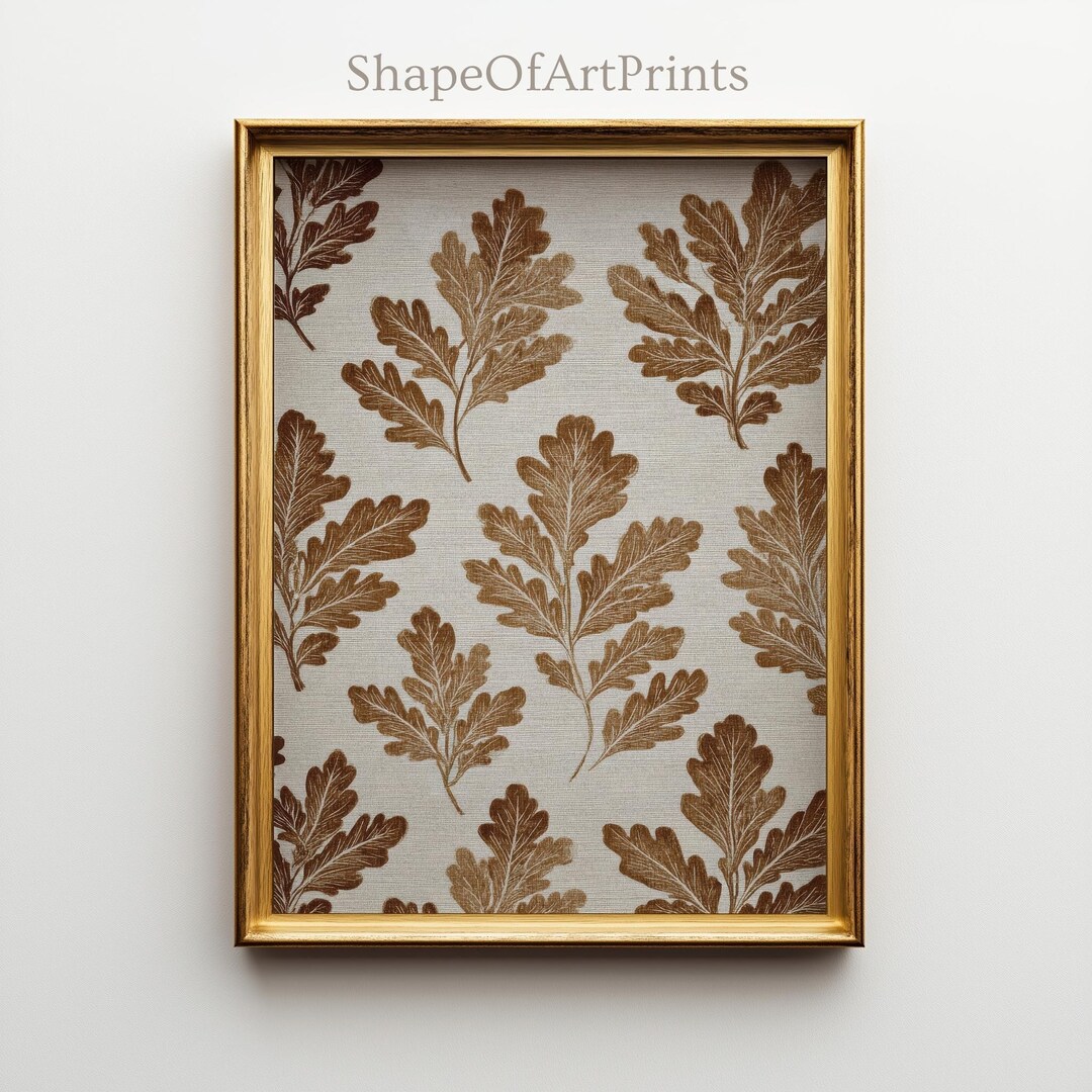 Rustic Oak Leaf Printable - Vintage Nature-inspired Wall Decor - Etsy