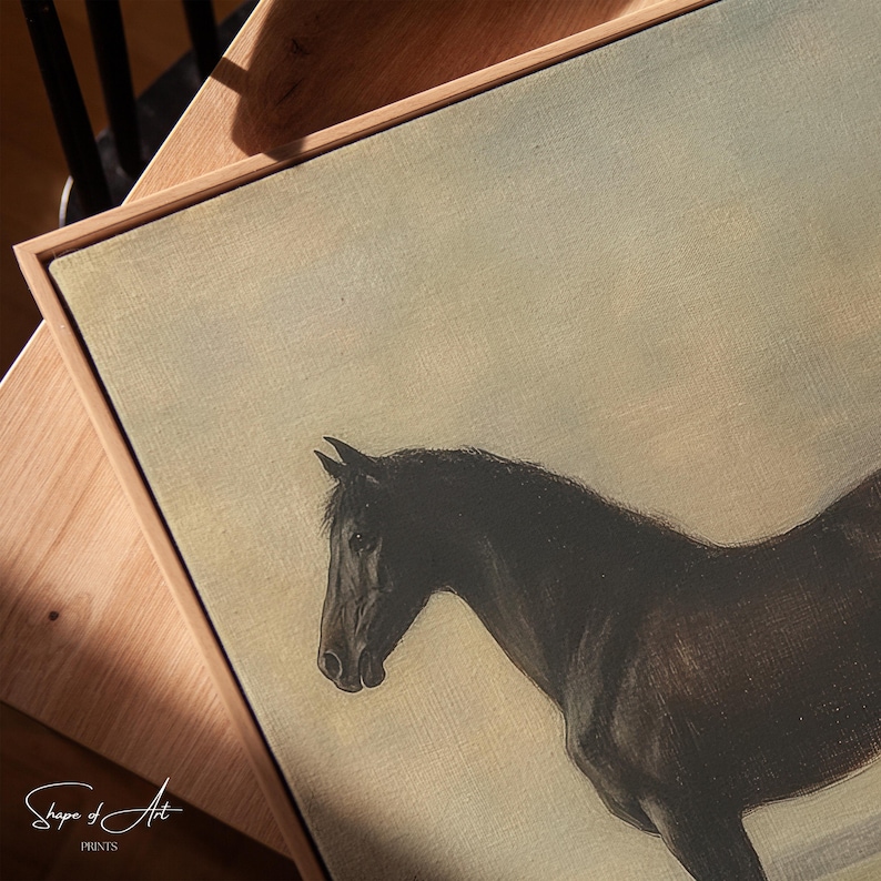 Vintage Horse and Dog Print: Rustic Equestrian Farmhouse Art - Etsy
