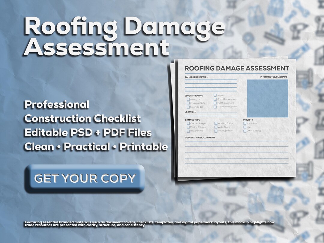 Roofing Damage Assessment Form | Roof Condition & Repair Evaluation ...
