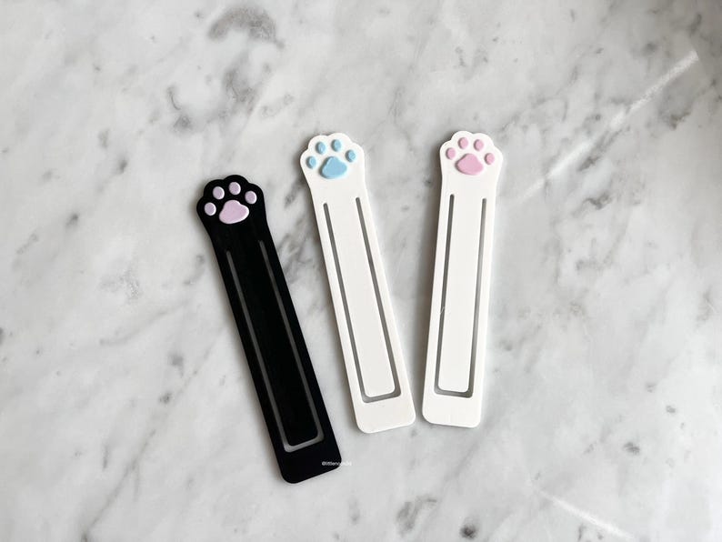 Paw Print Bookmark | Cat Paw | Dog Paw | Animal Lover | Stationery ...