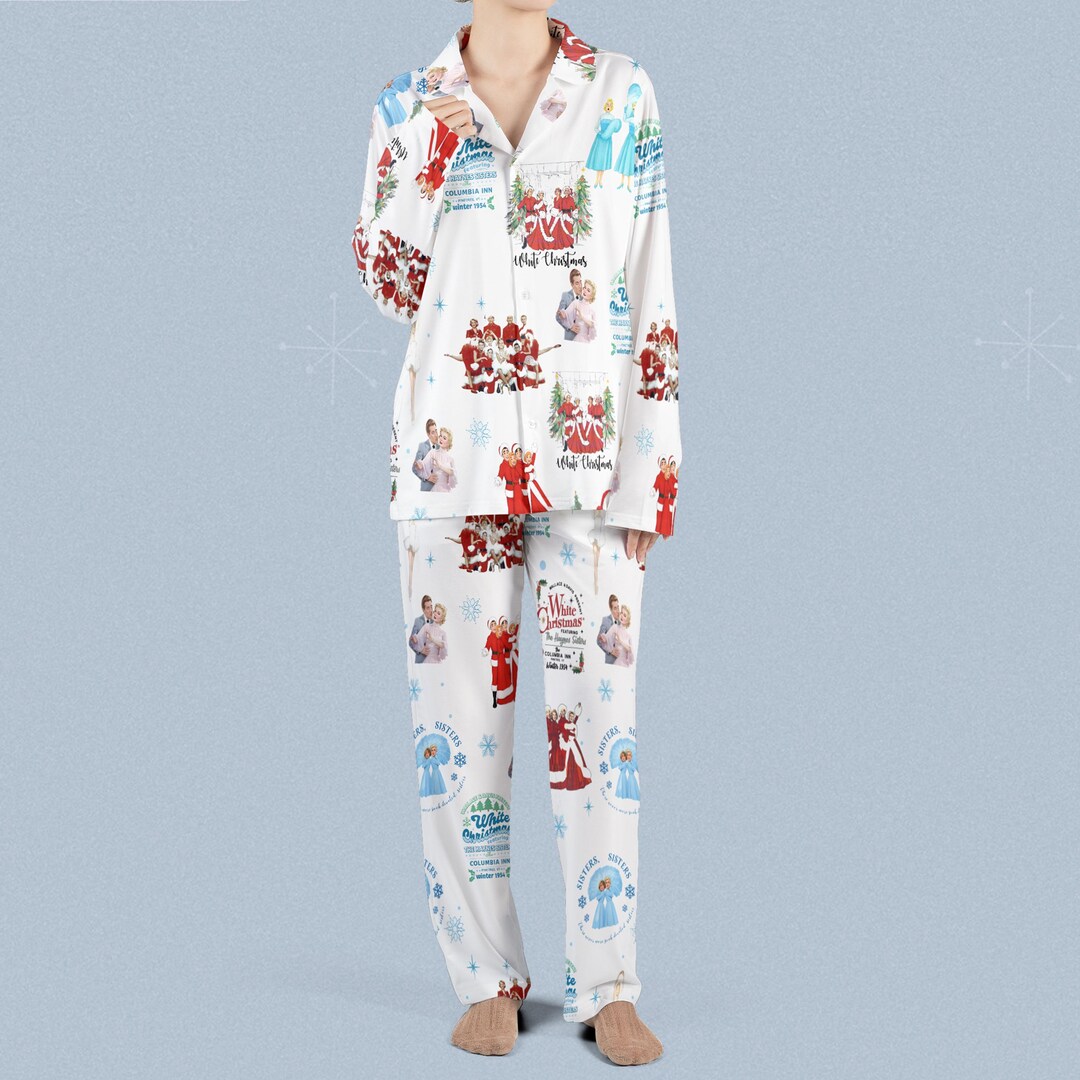 White Christmas Movie Christmas Pajamas Satin, Haynes Sister Christmas ...