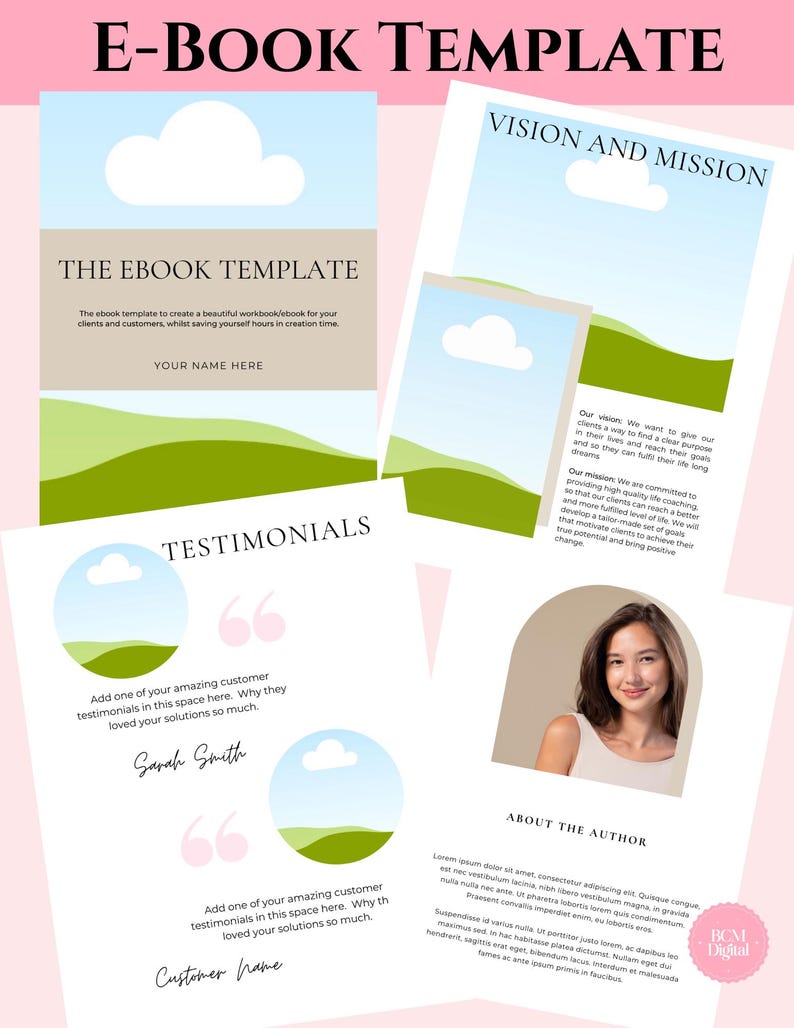 Editable Ebook Template, Small Business Canva Ebook Template, A4 ...