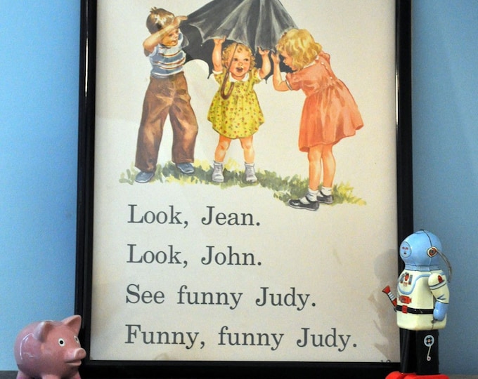 Vintage Dick and Jane Poster - Etsy