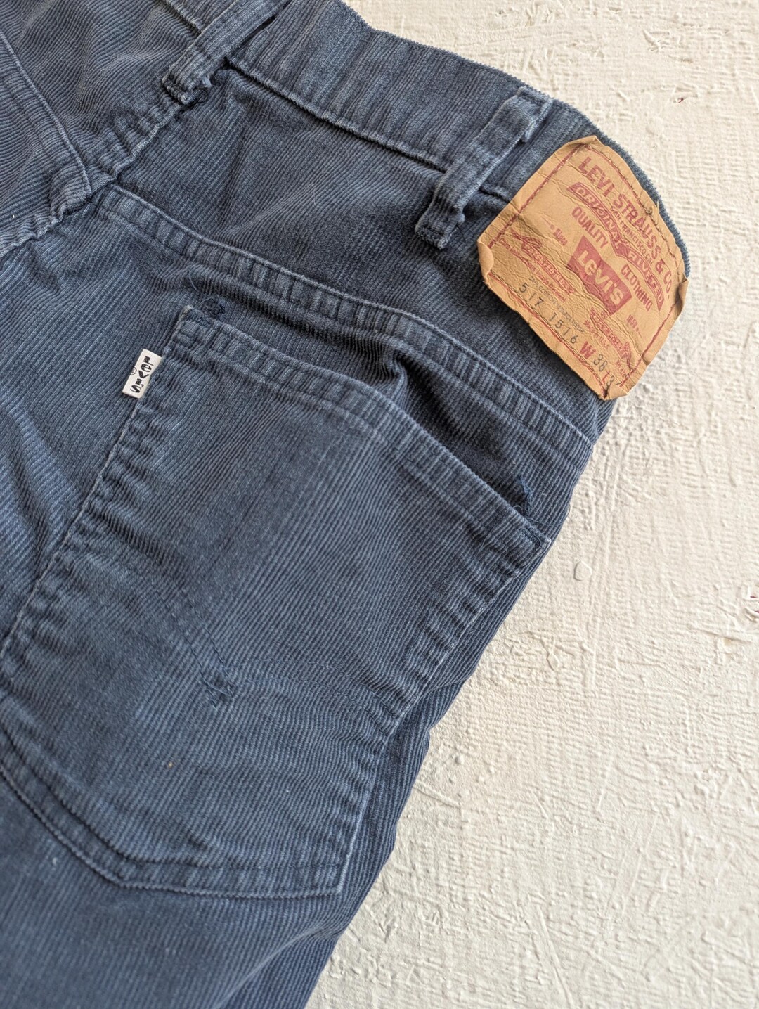 Levi's Boot Cut 517 White Tab Blue Corduroy 38 34 Jeans USA Made - Etsy UK