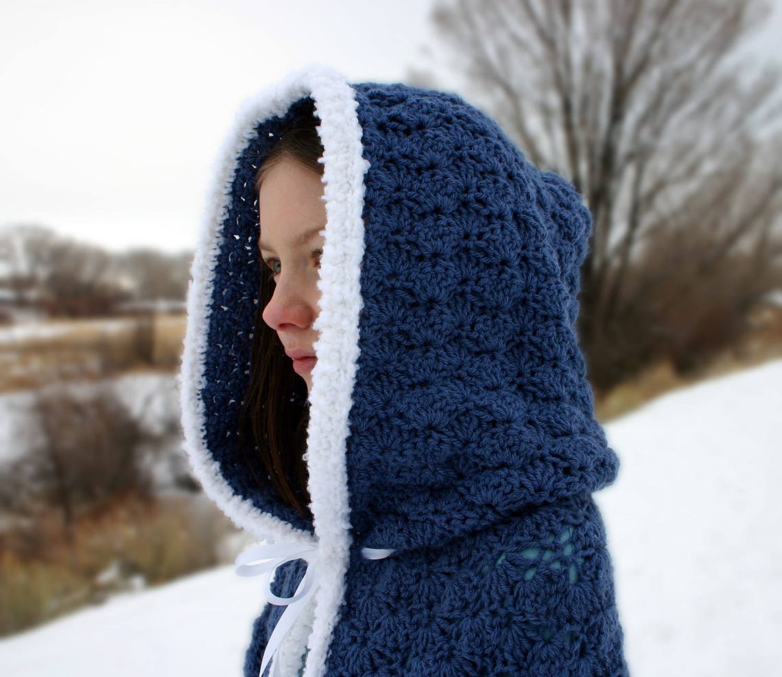 Hooded Cape PDF Crochet PATTERN Child Adult Cloak Instructions - Etsy