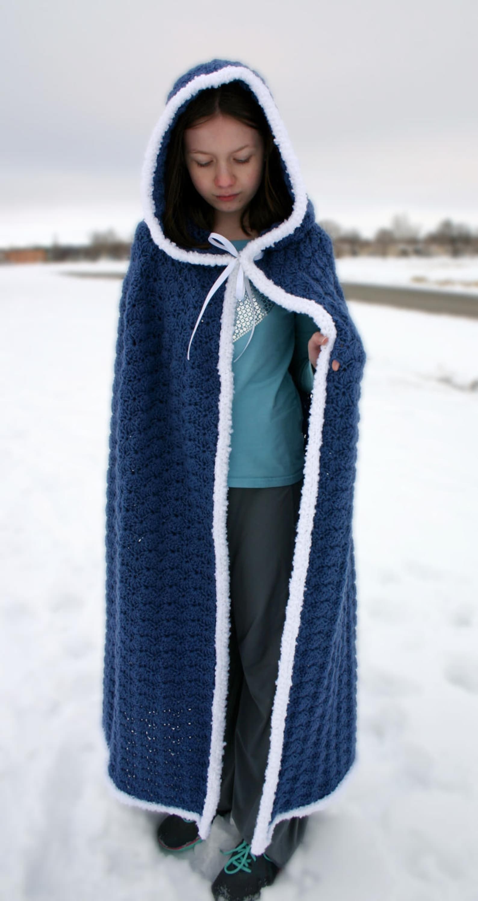 Hooded Cape PDF Crochet PATTERN Child Adult Cloak Instructions - Etsy