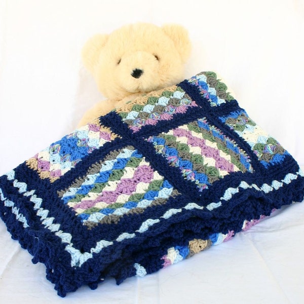 Blue Ripple Afghan - Etsy