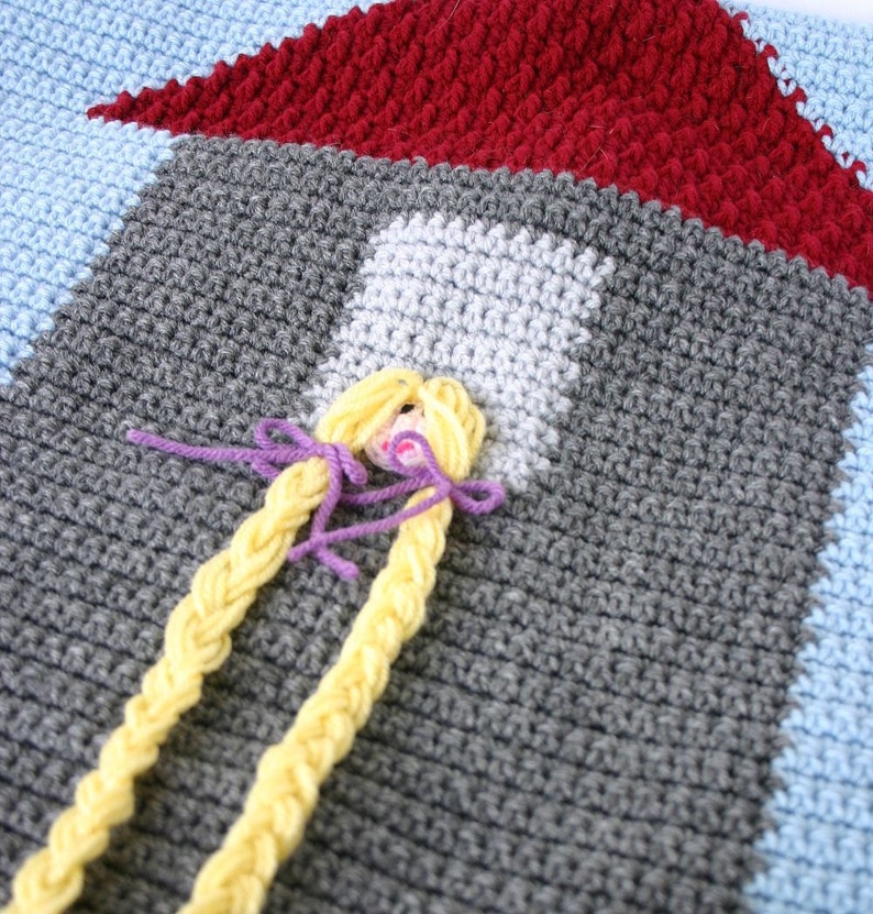 Crochet Rapunzel Afghan Kid Throw Blanket Toddler Playmat Rug - Etsy