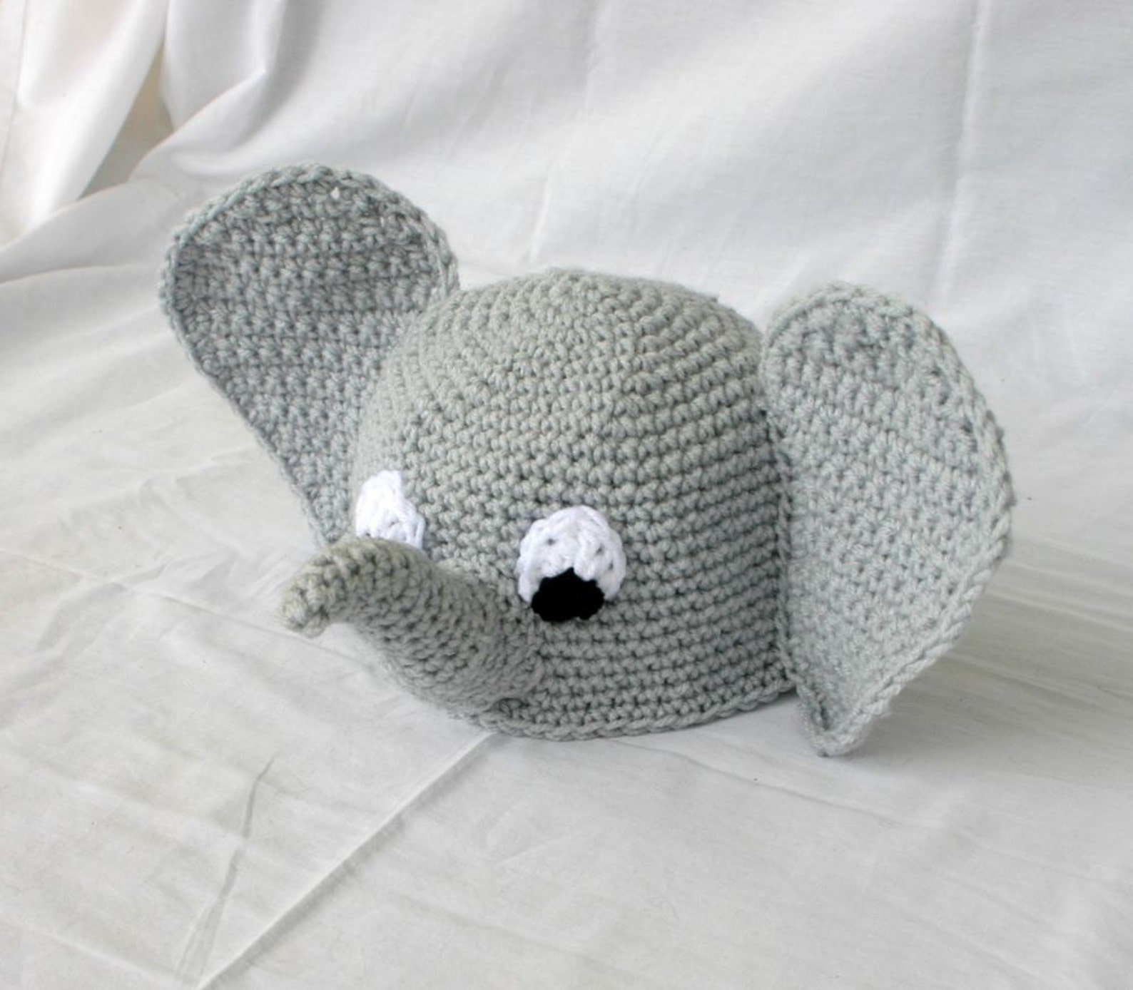 Baby Elephant Hat PDF Crochet PATTERN 0-6 Months Beanie Infant Animal ...
