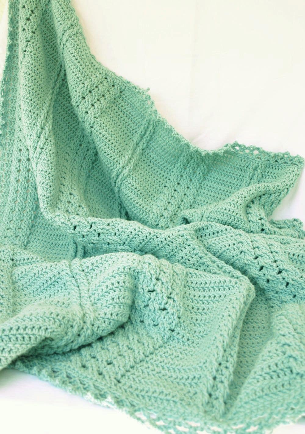 Crochet Afghan PDF PATTERN Cabled Throw Blanket Textured Lines | Etsy