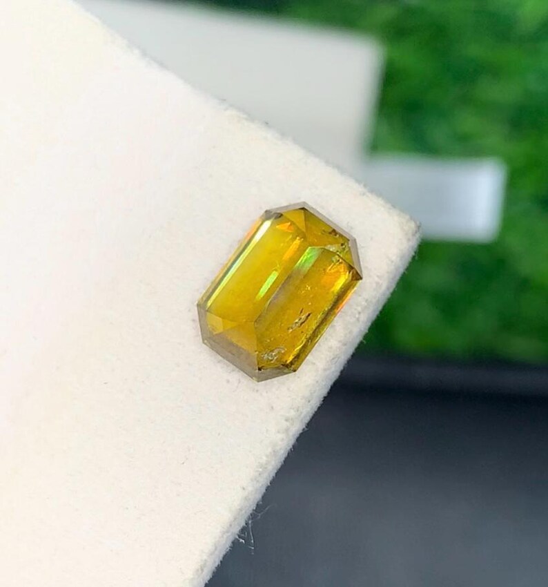 2.40 Carat Emerald Cut Yellow Sphene Titanite Gemstone - Etsy Canada