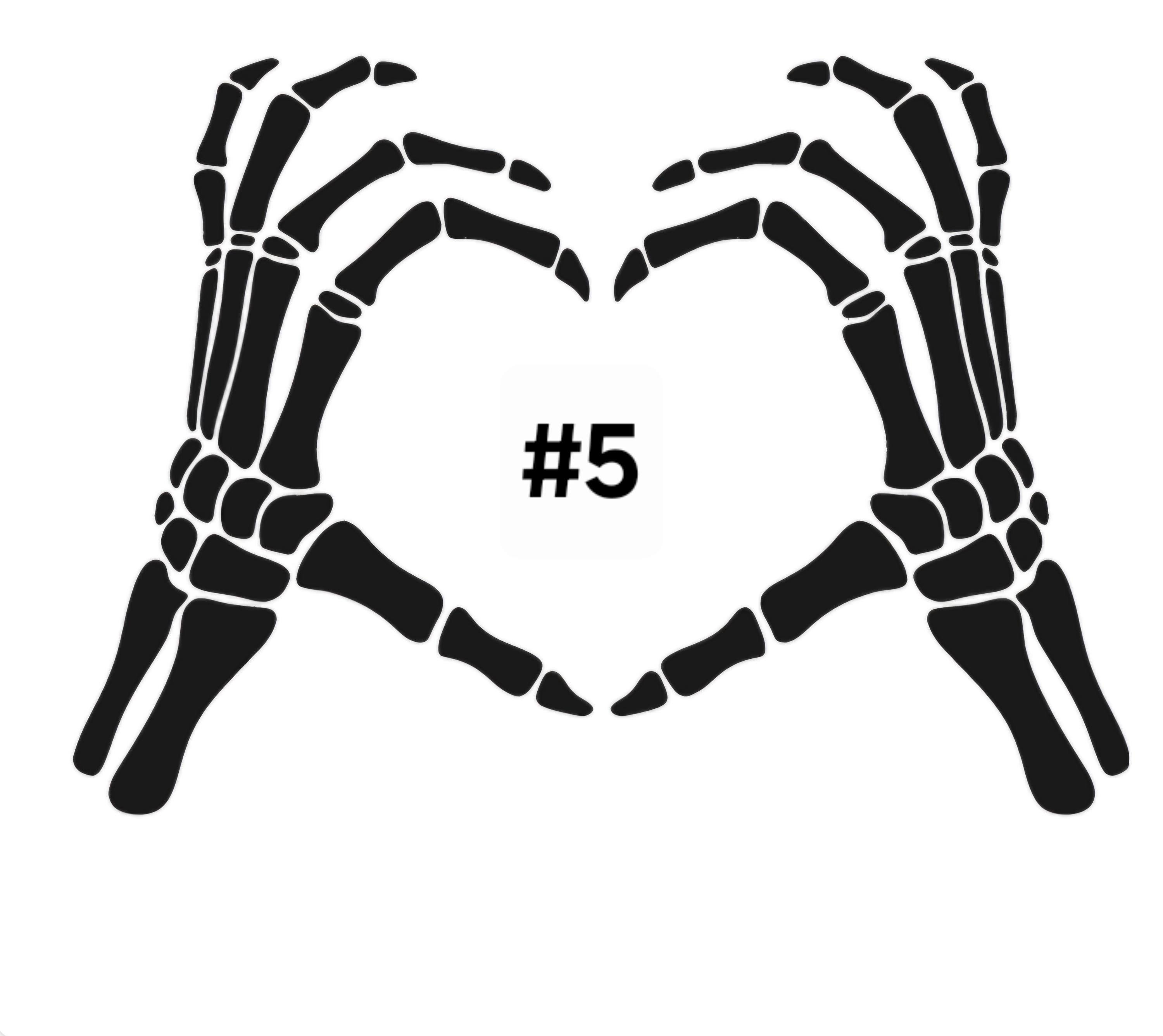 Skeleton Hand Decal - Etsy