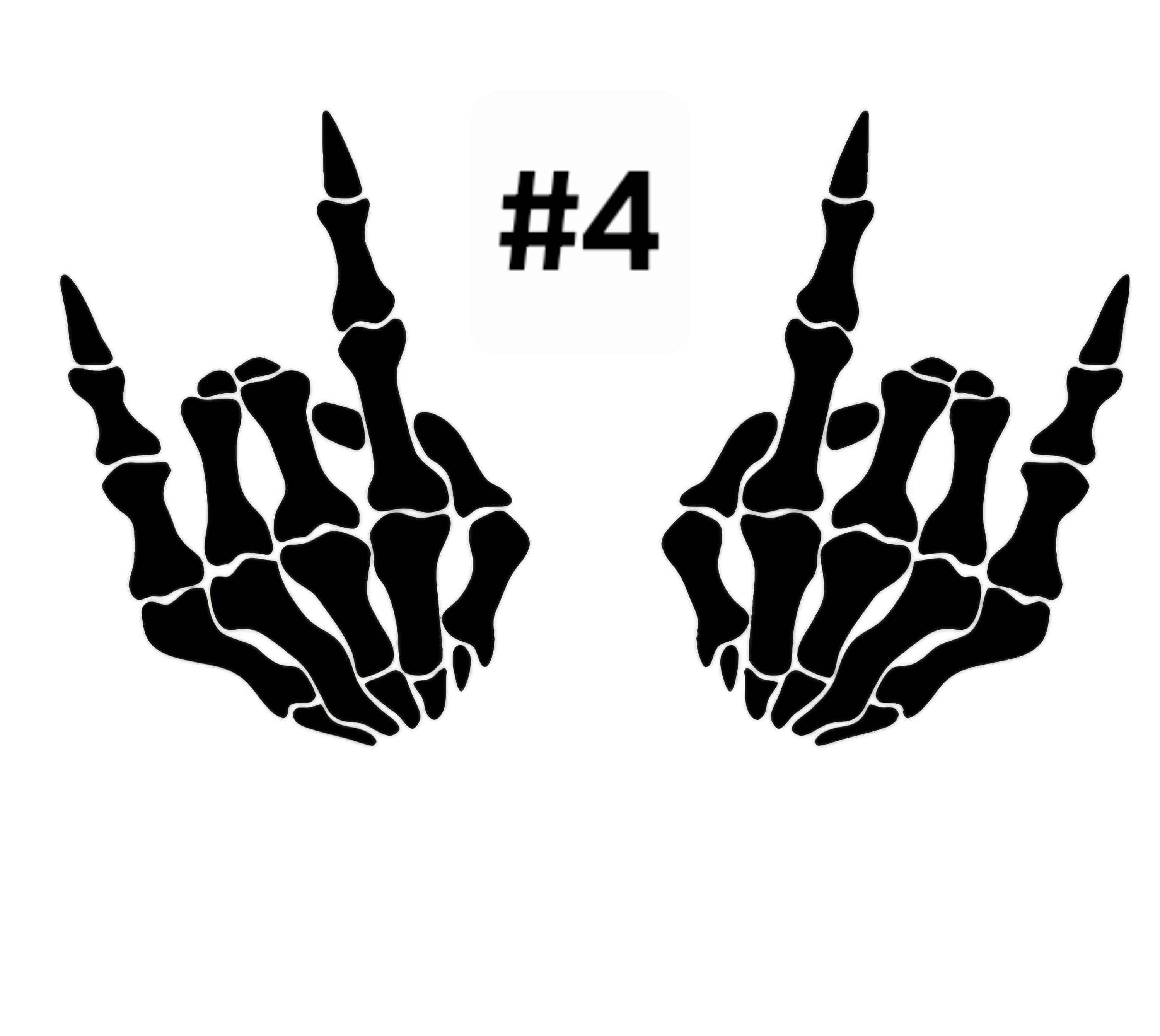 Skeleton Hand Decal - Etsy