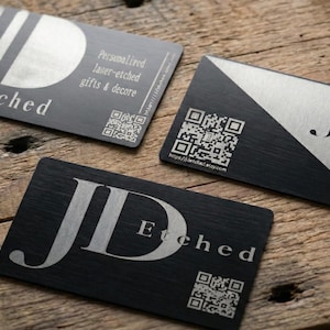 Custom Aluminum Business Cards: Personalized Metal Design - Etsy