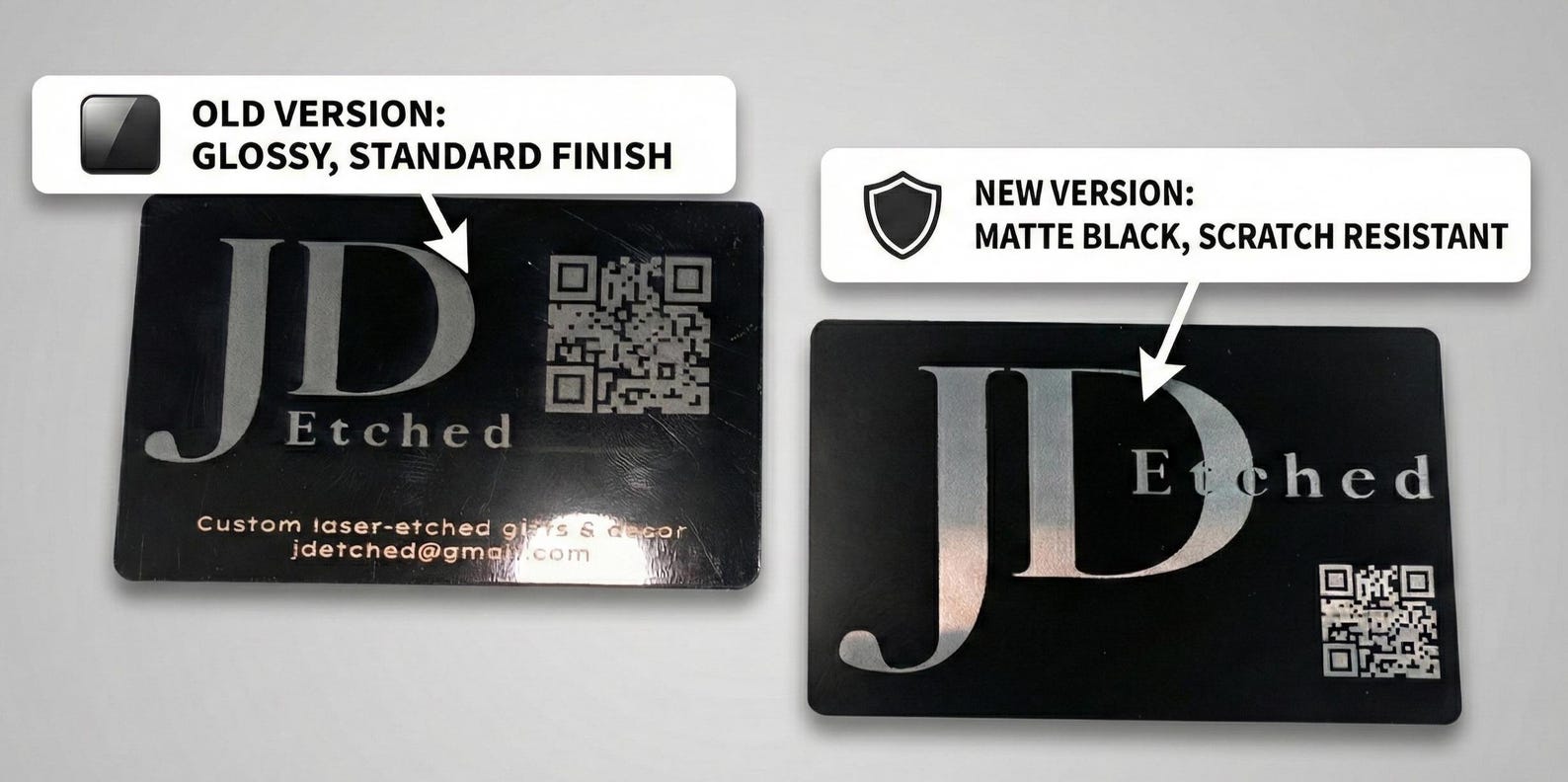 Custom Aluminum Business Cards: Personalized Metal Design - Etsy