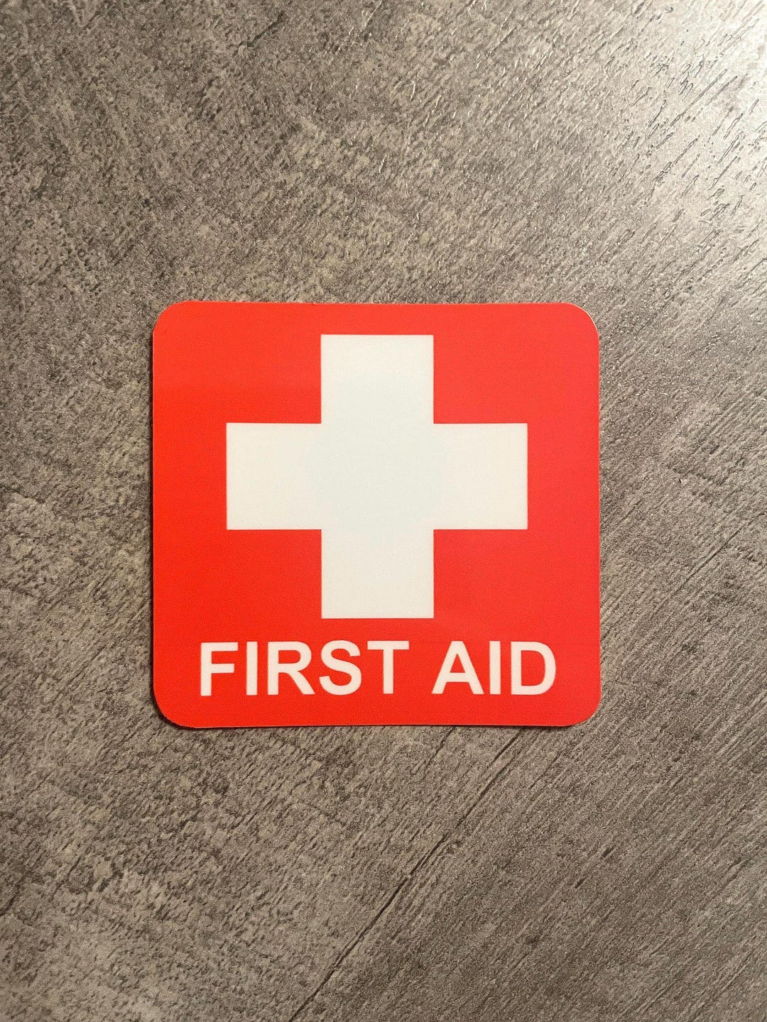 First Aid Stickers - 2 Pack - Waterproof Safety Labels for First Aid ...