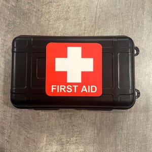 First Aid Stickers - 2 Pack - Waterproof Safety Labels for First Aid ...