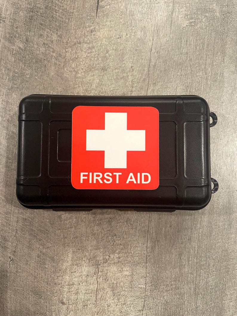 First Aid Stickers - 2 Pack - Waterproof Safety Labels for First Aid ...