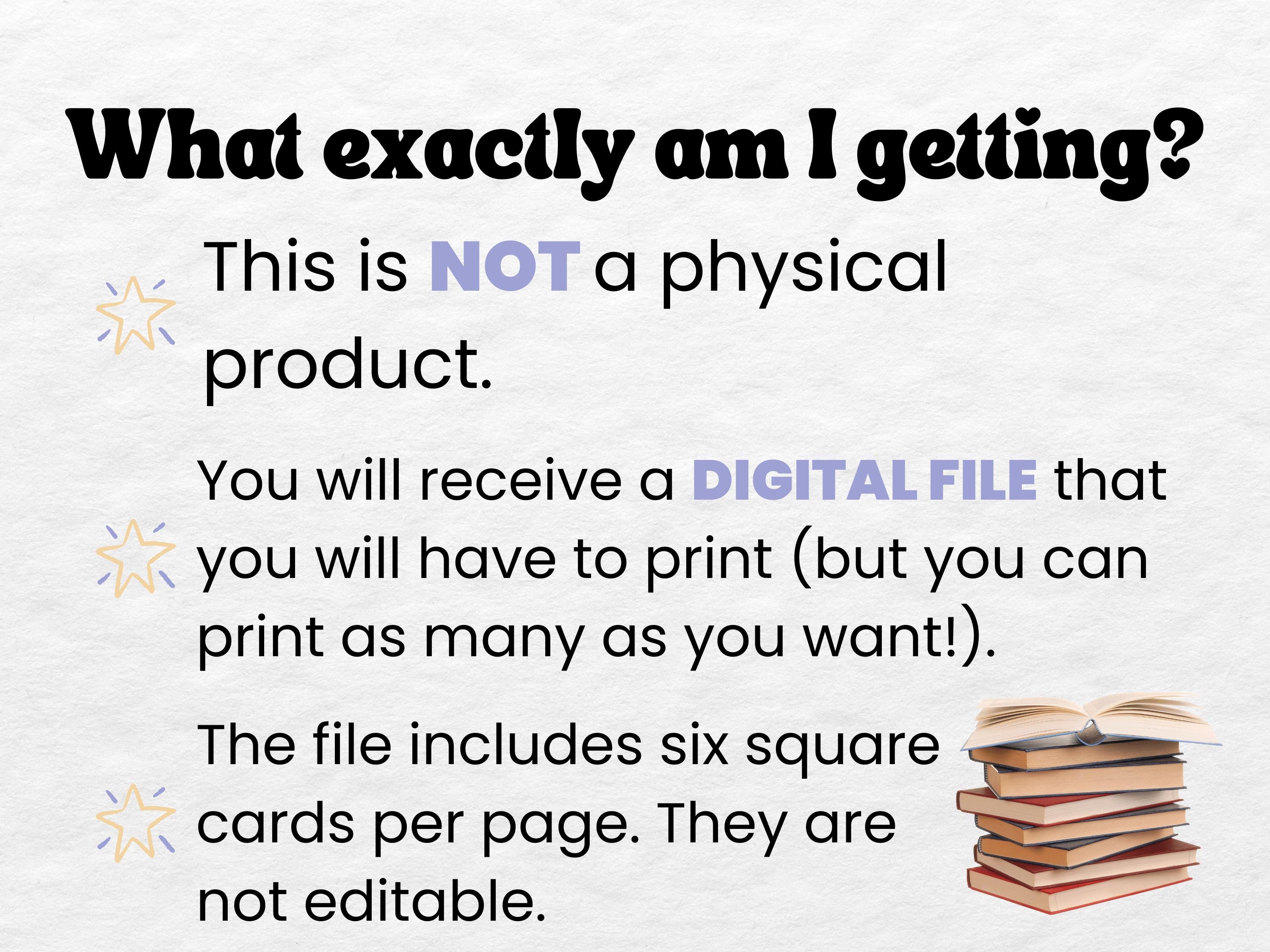 Printable Book Stack Valentine's Day Card, Classroom Valentine, Book ...