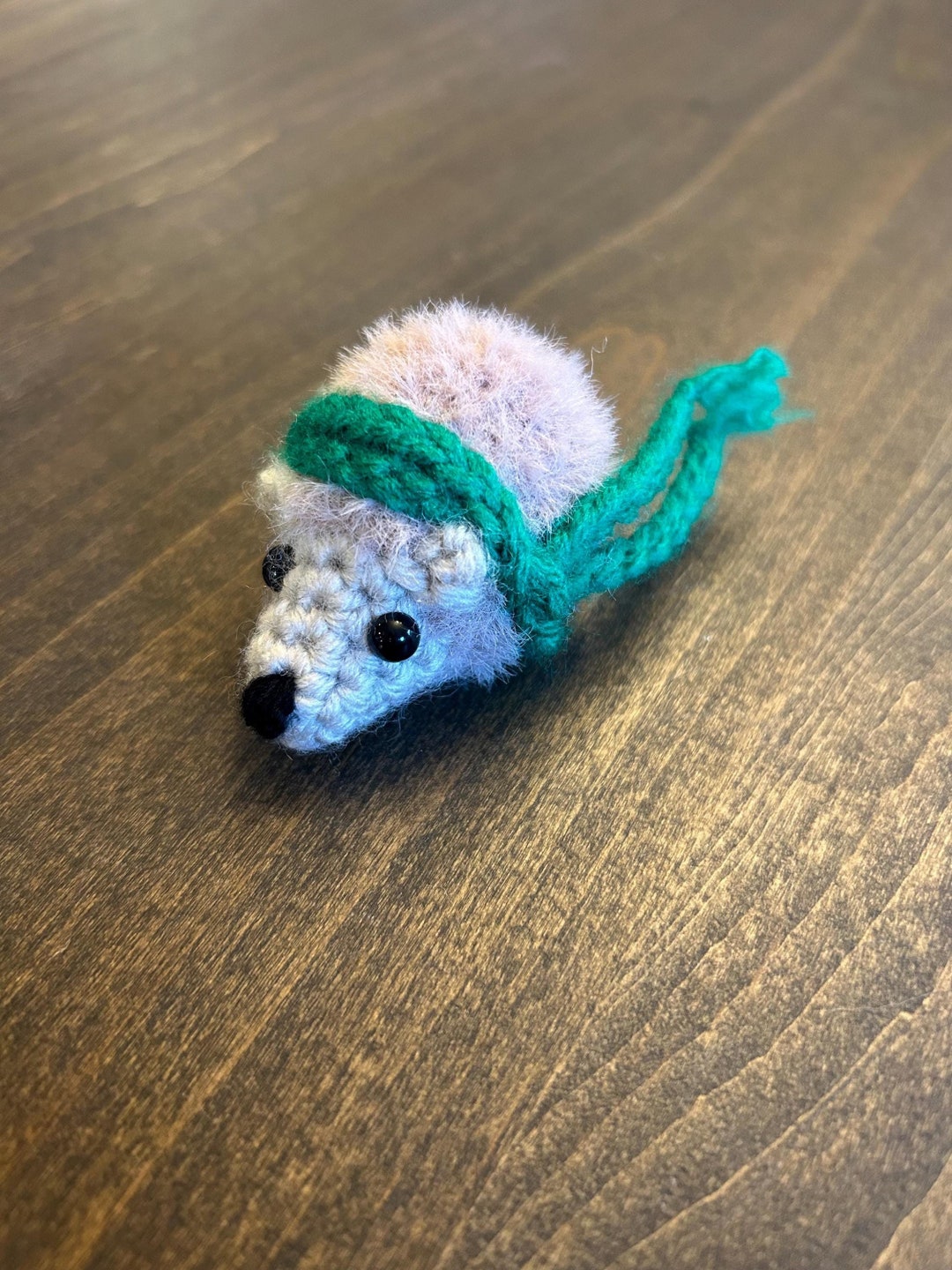 Small Fuzzy Crochet Hedgehog Plushie With Scarf | Color Options ...