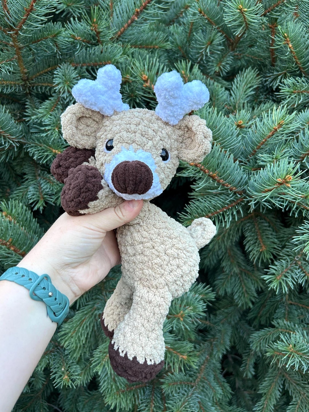 Crochet Deer Plushie | Woodland Buck Lovey Snuggler | Free Shipping ...