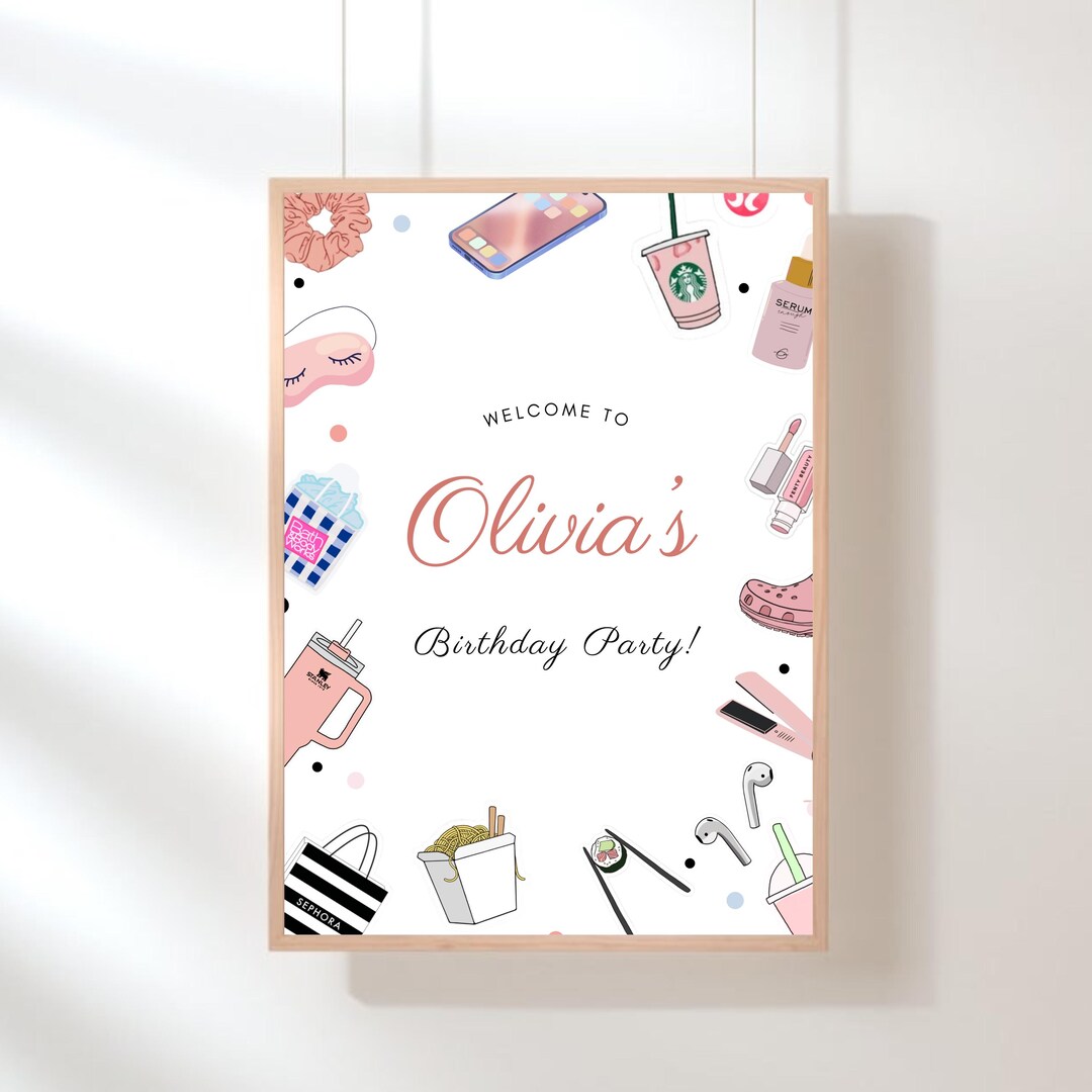 Personalized VSCO Aesthetics Welcome Sign | Customizable Template 018 ...