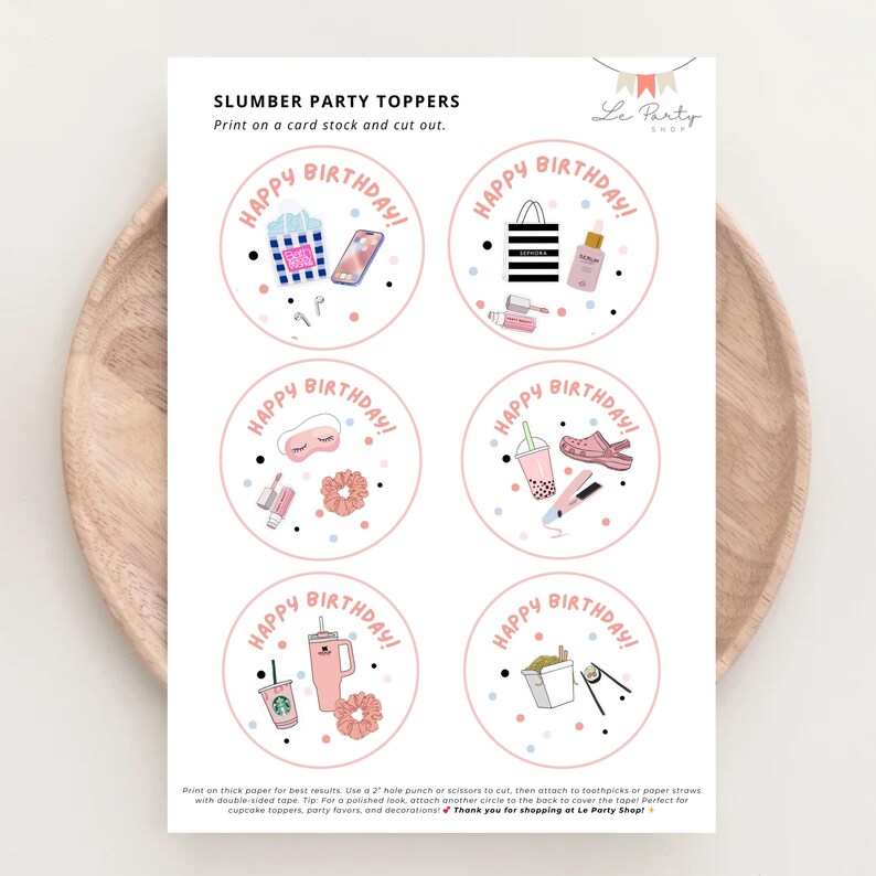 VSCO Birthday Cupcake Toppers: Teen Girl Party Decor (printable) - Etsy