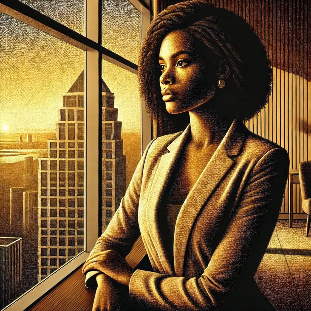 Visionary Heights – Black Woman CEO Art, Entrepreneur Printable, Boss ...