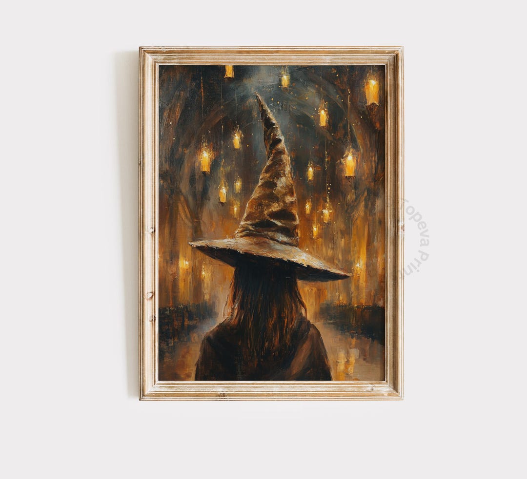 Sorting Hat Oil Painting | Wizarding World Poster | Gift for Harry ...