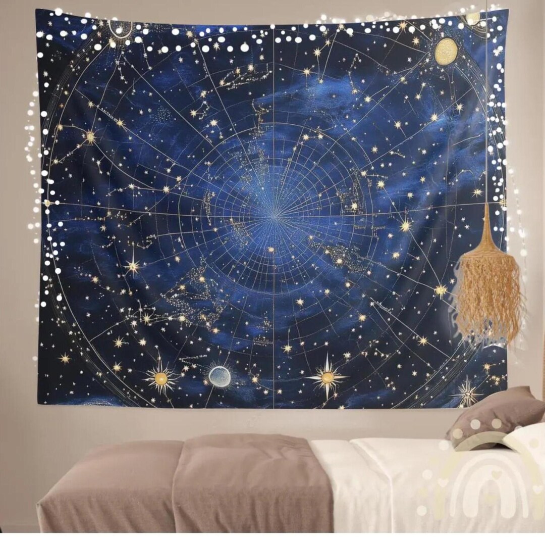Constellations Map, Wall Tapestry, Astronomy, Constellation, Astrology ...