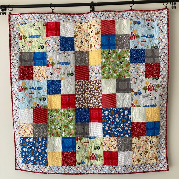Primary Color Quilt - Etsy