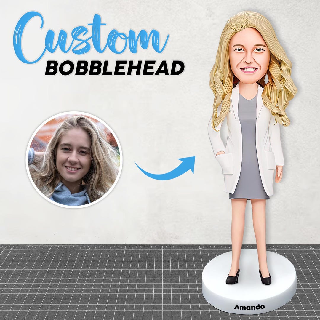 Custom Bobblehead Female Doctor - Personalized Medical Figurine in ...