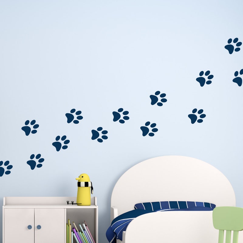 Paw Print Wall Decal - Etsy
