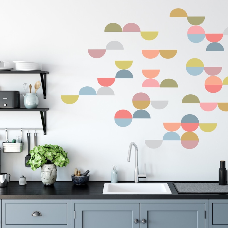 Half Circle Wall Decal - Etsy