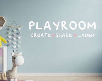 Playroom Vinyl Decal | Etsy
