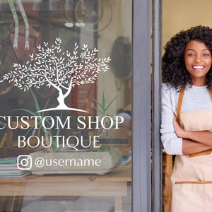Customizable Boutique Sign Decal / Customizable Window Decal / - Etsy