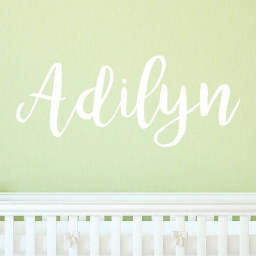 Personalized Kids Name Wall Decal Cursive Name Wall Cling - Etsy