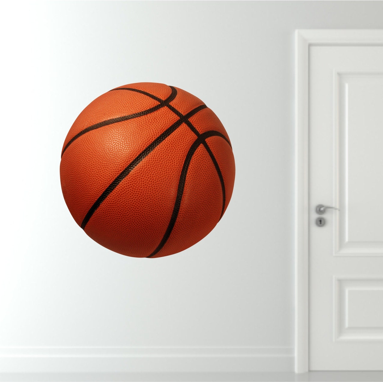 Basketball Wall Decal Graphic, Reusable Basketball Decal, Fabric Sports ...