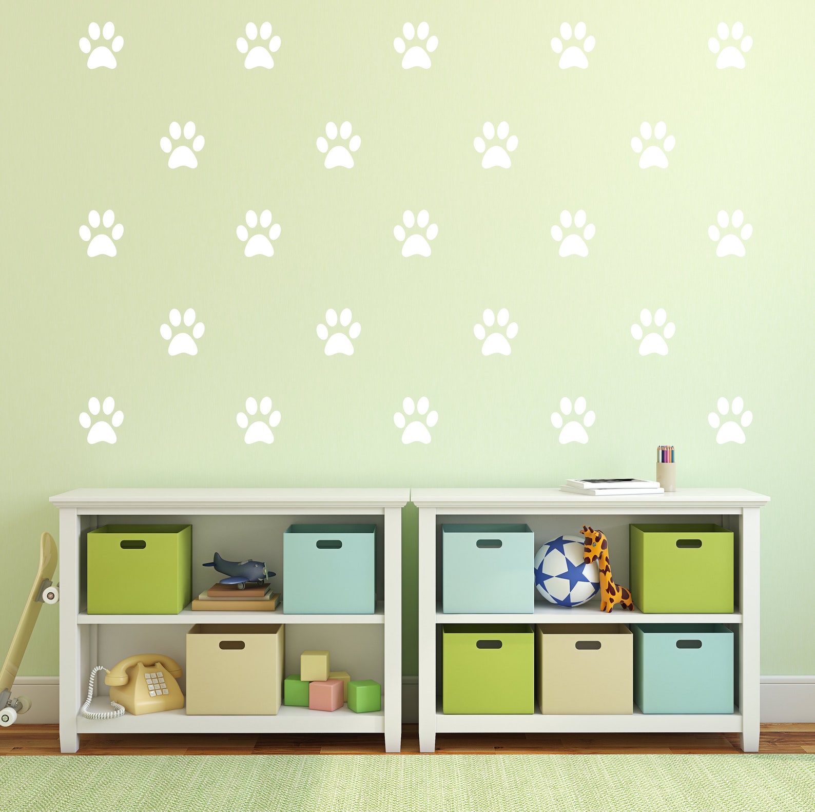 Puppy Paws Wall Decals Dog Wall Decals Puppy Tracks Puppy Wall Stickers ...