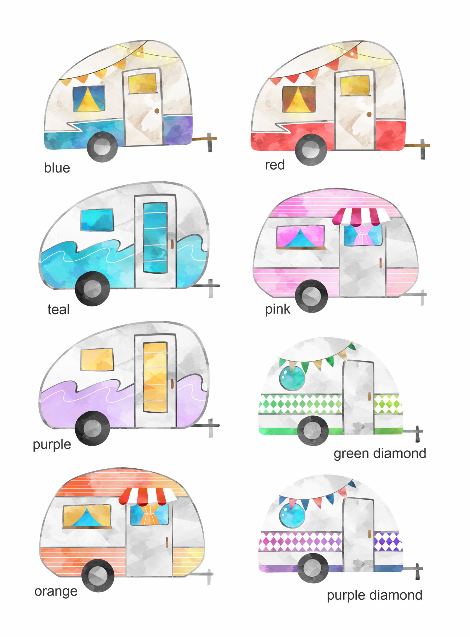 Vintage Camper Wall Decal Teardrop Camper Decal Glamping - Etsy