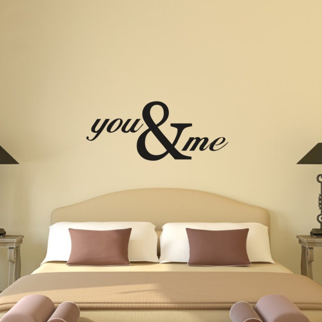 You & Me Vinyl Wall Decal Love Vinyl Wall Decal You and Me - Etsy
