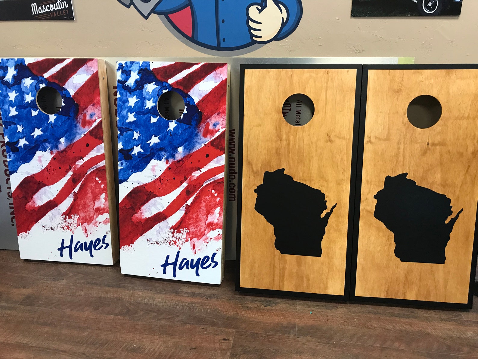 Custom Corn Hole Wraps, Company Logo Corn Hole Wrap, Wedding Corn Hole ...