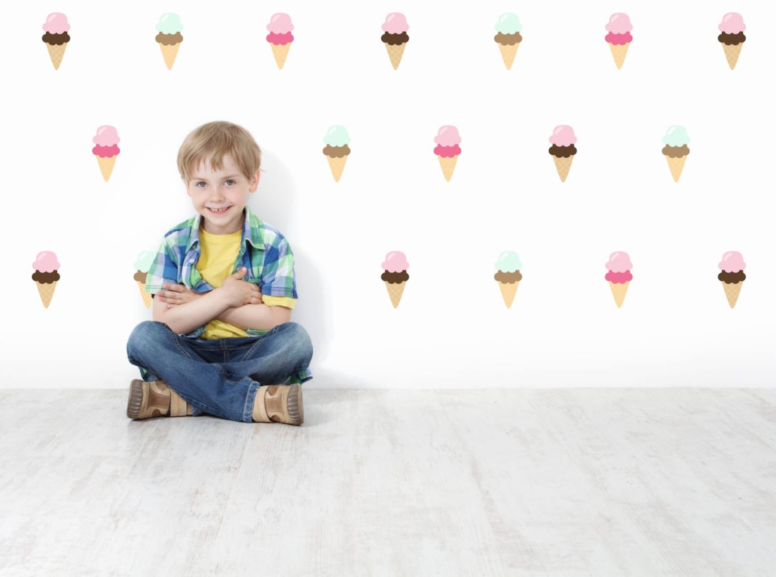 Ice Cream Cone Wall Decals, Vinyl Wall Decals, Repositionable and ...