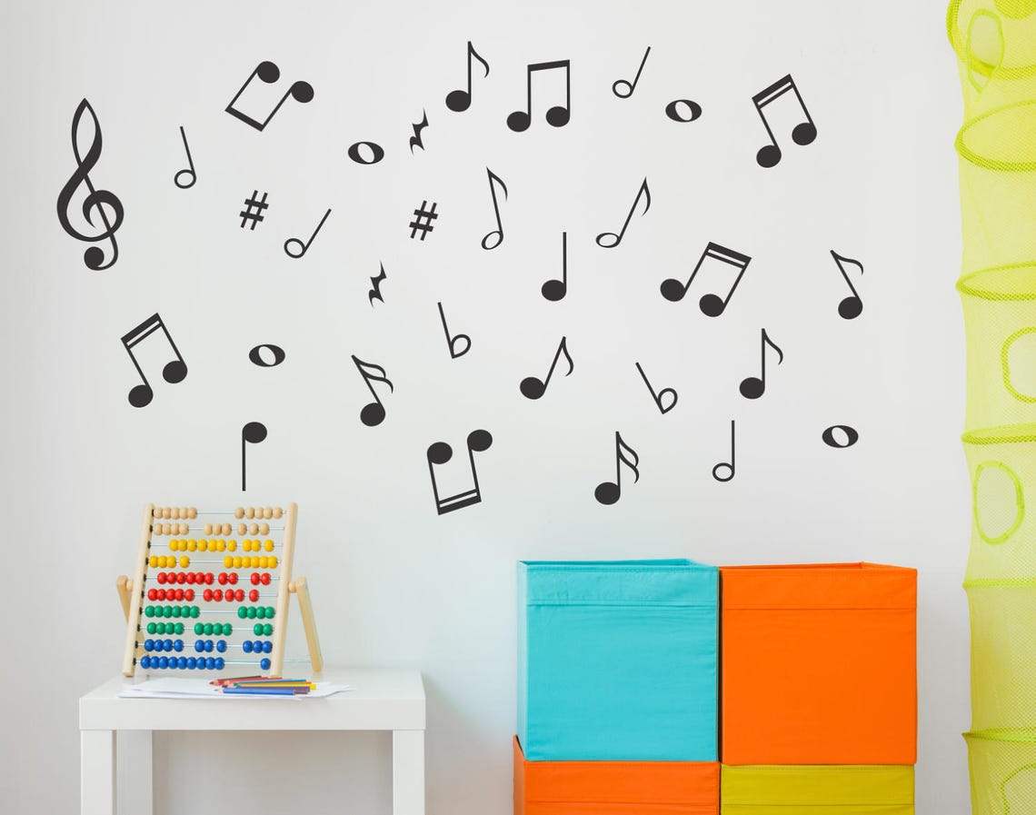 Music Notes Wall Decals Music Decals Music Notes Music | Etsy